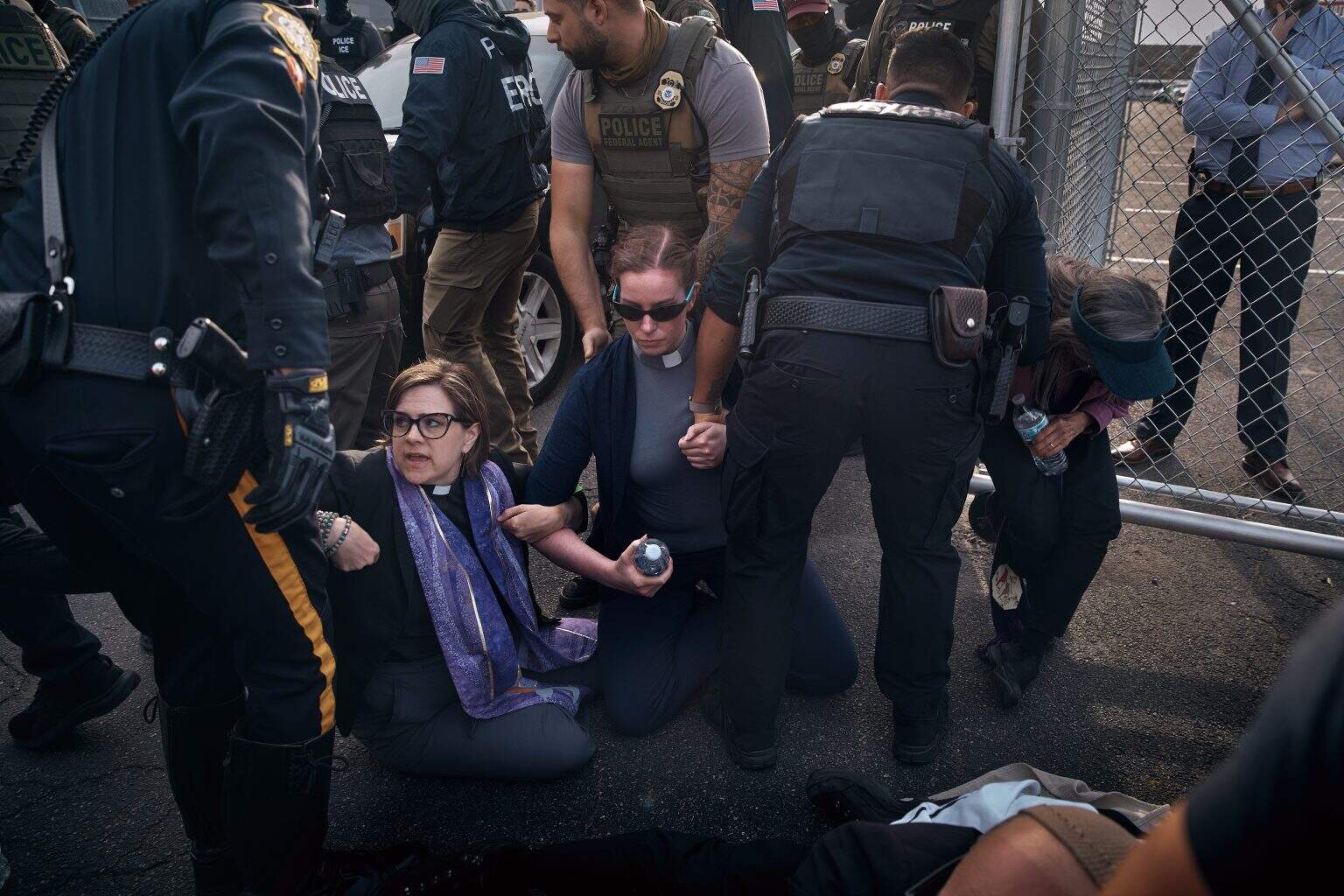 New Jersey clergy confront ICE: Faith groups block access to private ...